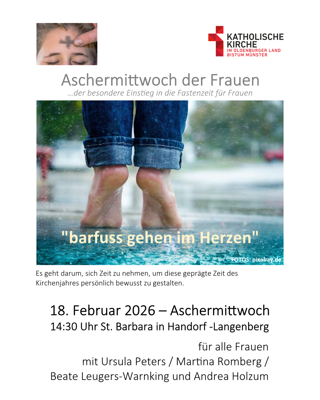 Aschermittwoch der Frauen – „barfuss gehen im Herzen“